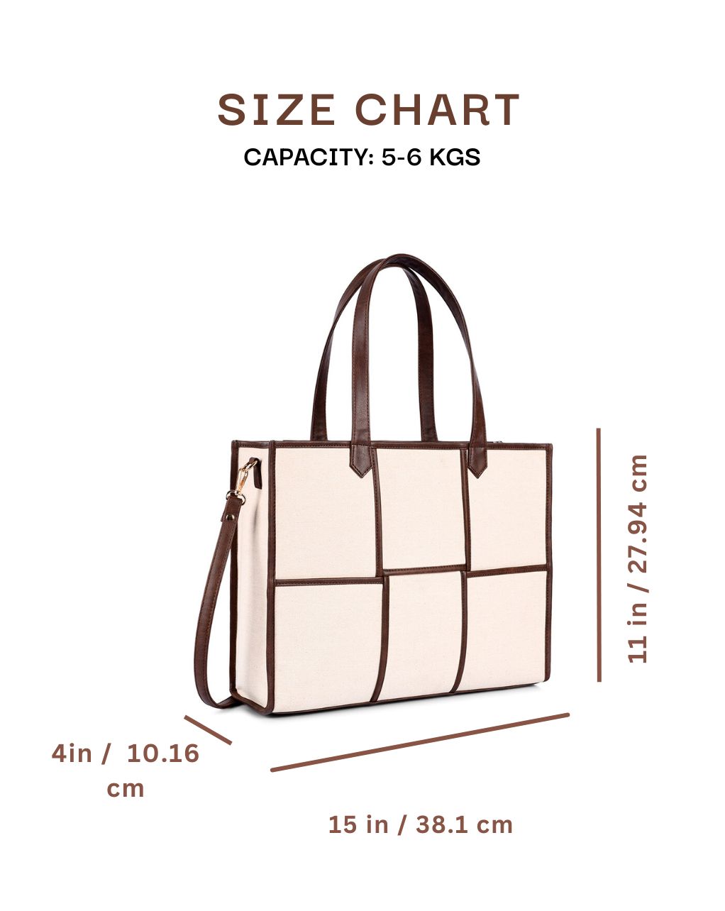 ACE TOTE BAG | MEDIUM | BROWN & BEIGE – HUES STUDIO