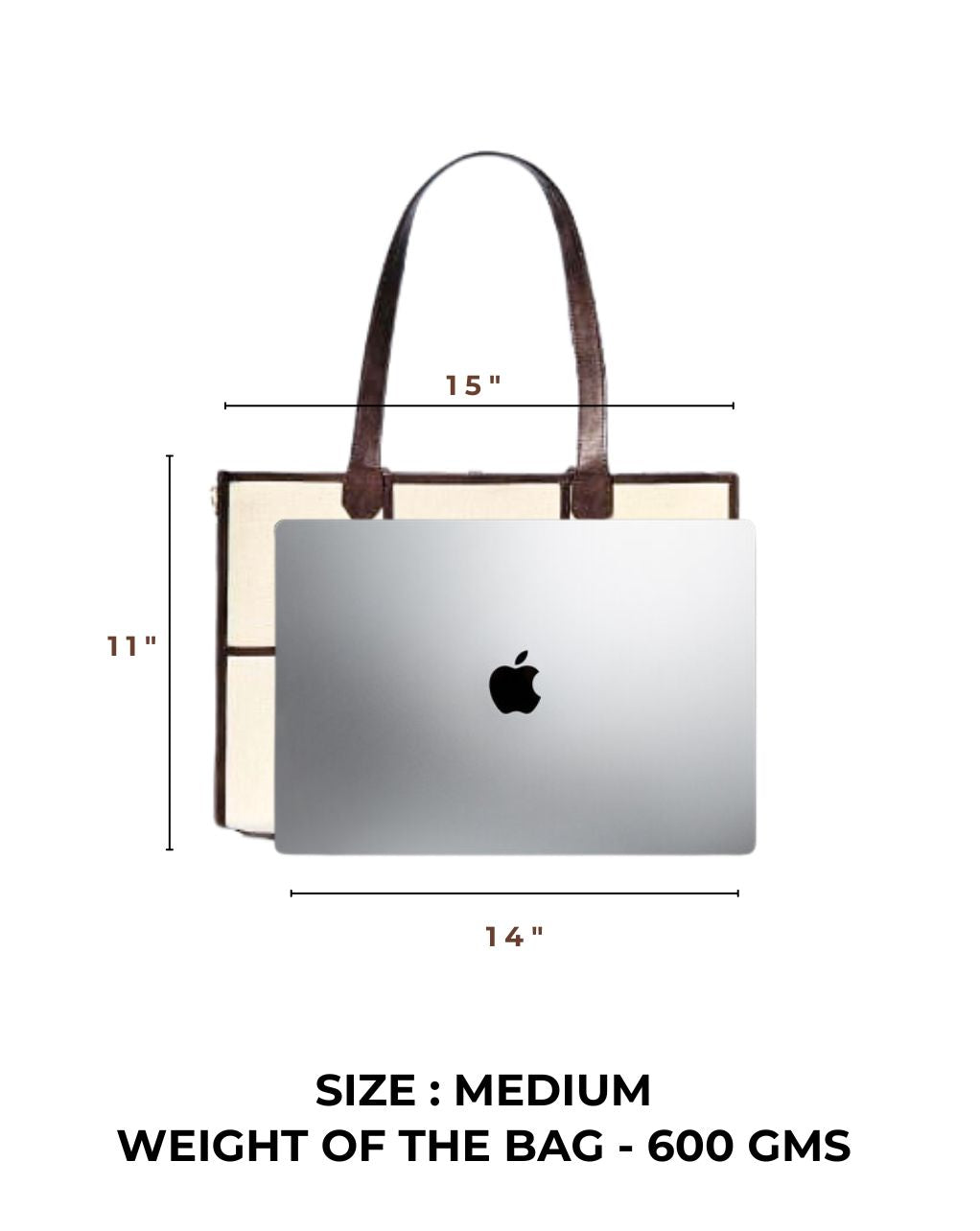 ACE TOTE BAG | MEDIUM | BROWN & BEIGE – HUES STUDIO